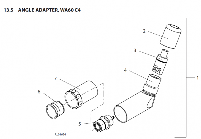 C4 Automatic Gun 390930 60 Degree Angle Wa60 Adapter