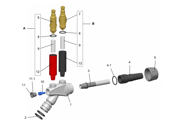 Spray Powder Coating Gun Spares Venturi Pump 1007780 Gema Optiflow Ig06 ...