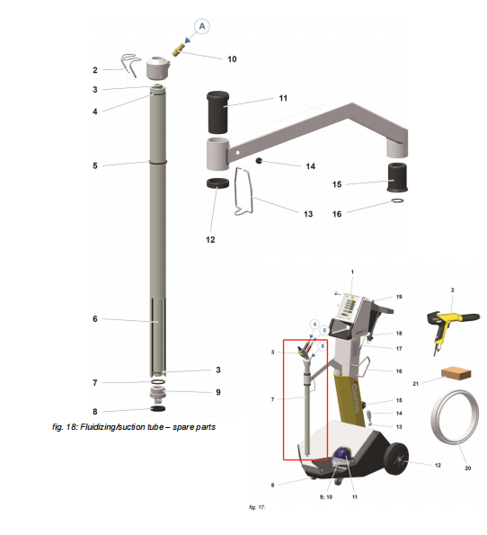 1009679 Coating Equipment Spare Parts Fluidizing / Suction Unit ...
